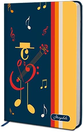 Jhingalala Hardbound Notebook Diary | Musical Pattern Printed A5 ...