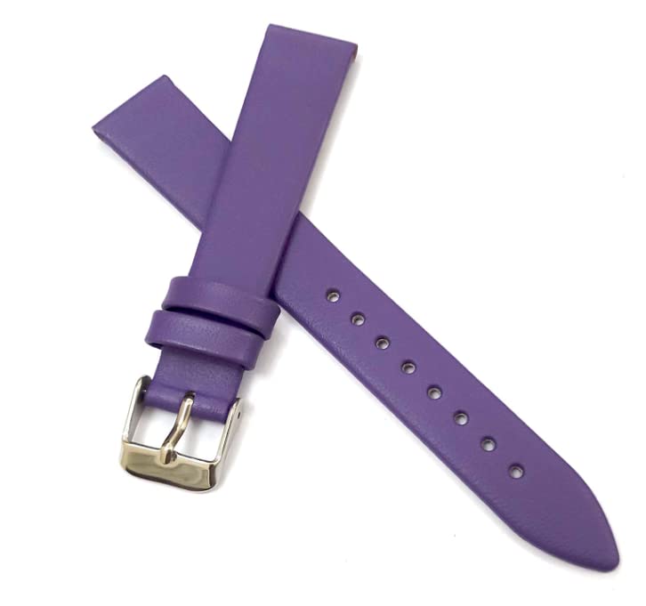 SBWC Purple Strap 10mm 12mm 14mm 16mm 18mm Genuine Leather Purple Strap ...