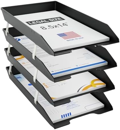Amazon.com: Acrimet 2 Tier Legal Letter Tray, Facility Front Load ...