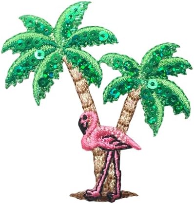 Amazon.com: Palm Tree Embroidered Applique Patch - Tropical Nature ...