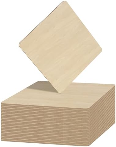 Amazon.com: Juvale 60 Pieces 2x2 Wood Squares for DIY Crafts ...