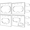 Amazon.com: Monliful Pack of 4 Oval Inlay Template Set Router Templates ...