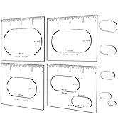 Amazon.com: Monliful Pack of 4 Oval Inlay Template Set, Router ...