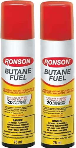 Amazon.com: 2 Ronson Butane Refill Lighter 42 Grams 1.48 Oz : Health ...