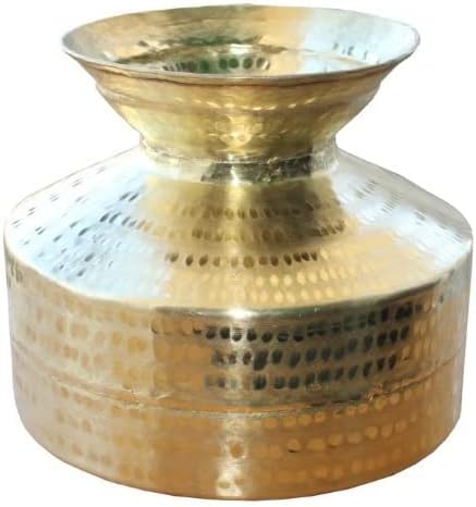 Buy Taluka Handmade Pure Brass Matka Water Pot 5000 ML for Water ...