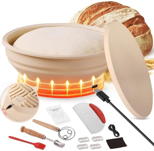 Amazon.com: Jabbus Electric Heating Bread Proofing Basket, Sourdough ...