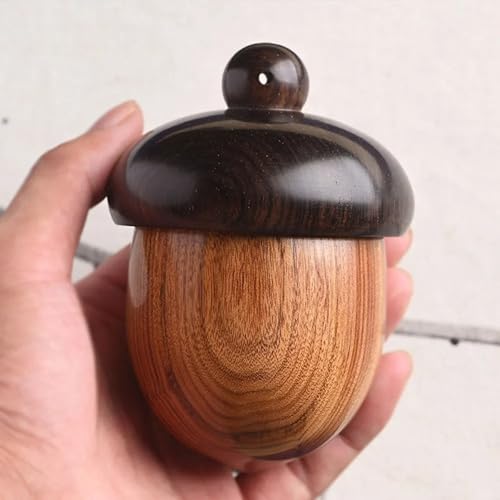 Amazon.com: NADEnVIE Wooden Acorn Ornament - Rosewood Storage Box ...