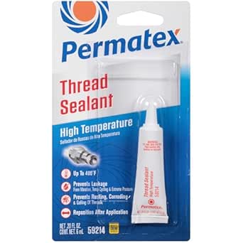 Permatex 59214 High Temperature Thread Sealant, 6 ml Tube: Automotive ...