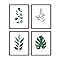 Amazon.com: HAUS AND HUES Grey Floral Wall Art - Set of 4 Plant Posters ...