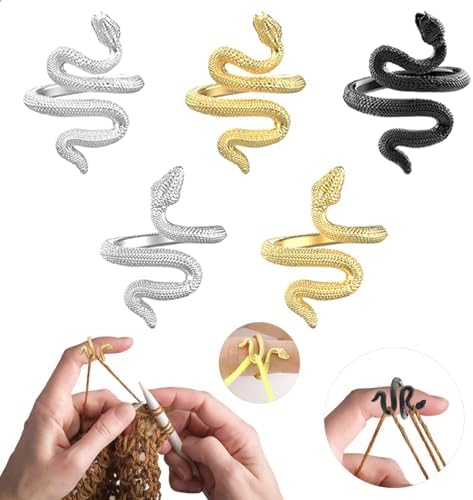 Amazon.com: MUCUNNIA 5pcs Crochet Ring for Finger Snake Adjustable ...