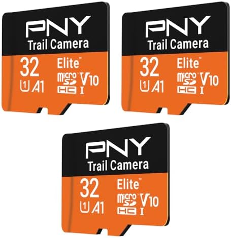 PNY 32GB Elite Class 10 U1 V10 A1 microSDHC Trail Camera Flash Memory ...