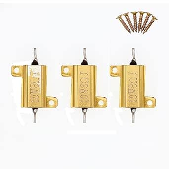 3 Pieces 10W 8 Ohm High Power Aluminum Housed WireWound Resistor with ...