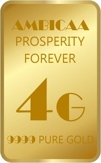 Buy 4 Gram Gold Coin 24k (999) | Ambicaa Gold at Amazon.in
