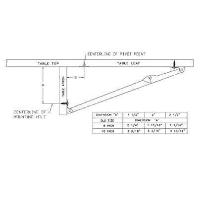 Buy Large Steel Drop Leaf Table Support with Finger Pull | Mechanism ...