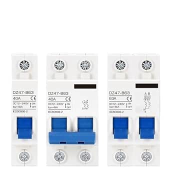 Amazon.co.jp: DC MCB 12V-240V DZ47 Circuit Breaker 125A 63A 32A 16A DZ47-63 Power Switch ...