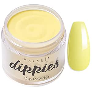 Amazon.com: Makartt Dippies Nail Dip Powder Canary Yellow Color Dipping ...