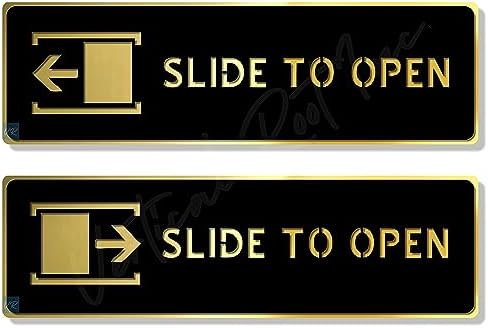 Vertical Root Inc® Premium BLACK GOLD Finish Acrylic SLIDE TO OPEN DOOR ...