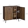 Amazon.com - Smuxee Fluted Sideboard Cabinet, Freestanding Walnut ...