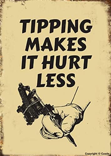 Amazon.com: Metal Tin Sign Retro Wall Decor I Get Tattoos Vintage Tin ...