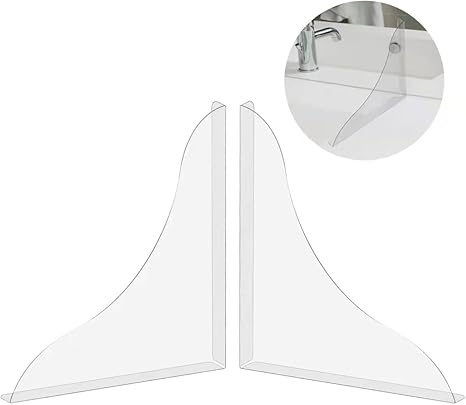 2 Pack Bathtub Shower Splash Guard, Splash Guards for Bathroom Bath Tub ...