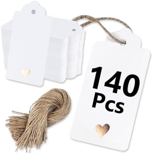 Amazon.com: Anwyll Gift Tags with String - 100pcs Gold Foil Metallic ...