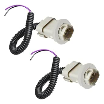 Amazon.com: ALI2 2Pcs License Plate Lights Socket Rear Light Wire ...