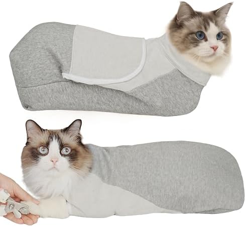Amazon.com : Pawfun Self-Adhesive Cat Grooming Wrap, Cozy Cat Wrap for ...