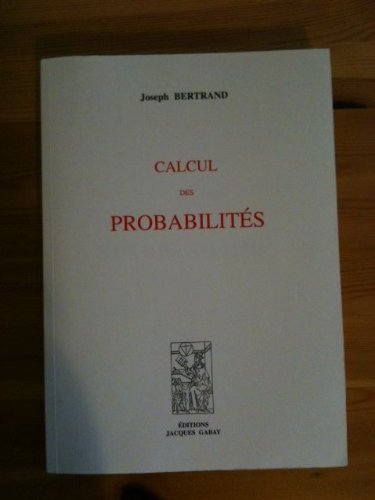 CALCUL DES PROBABILITES (French Edition): JOSEPH, BERTRAND ...