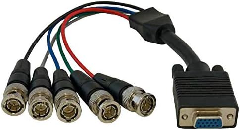 Amazon.com: Cable Leader 1ft VGA HD15 to 5 BNC RGBHV Monitor Cable (F/M ...