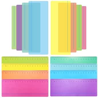 EASONGEE 16PCS Dyslexia Overlay, Coloured Overlays Reading Rulers ...