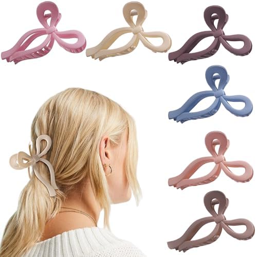 Amazon.com : Large Chiffon Rose Hair Claw Clip, Ribbon Silk Flower Hair ...