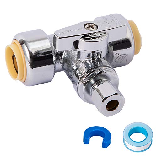 Snapklik.com : SUNGATOR Service Tee Stop Valve, 1/2 Ptc X 1/2 Ptc X 1/4 ...