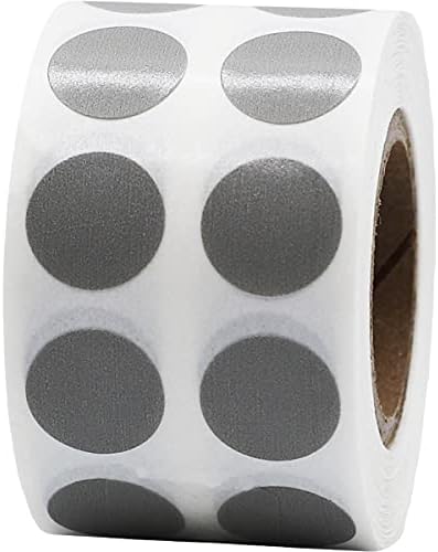Grey Color Coding Dot Stickers 12.7 mm 0.5 Inch Round 1000 Count ...