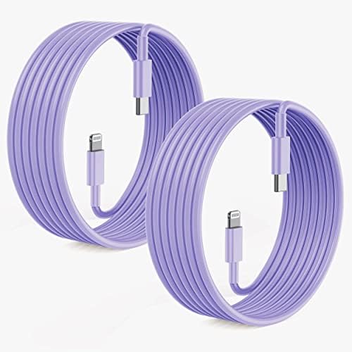 Amazon.com: 2Pack Purple Fast Charger Cable 10ft [Apple MFi Certified ...