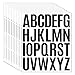 Amazon.com: 10 Sheet Letter Stickers - 2 Inch Black Vinyl Self Adhesive ...