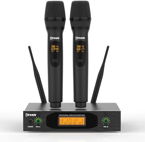 Amazon.com: VeGue Wireless Microphone, Metal Dual Professional UHF ...