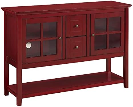 Amazon.com - Walker Edison Charlotte Classic Glass Door Storage Buffet ...