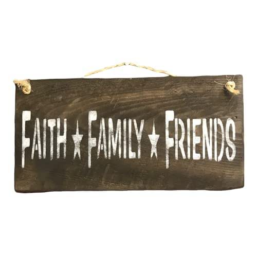 Amazon.com: Faith Family Friends Sign : Home & Kitchen