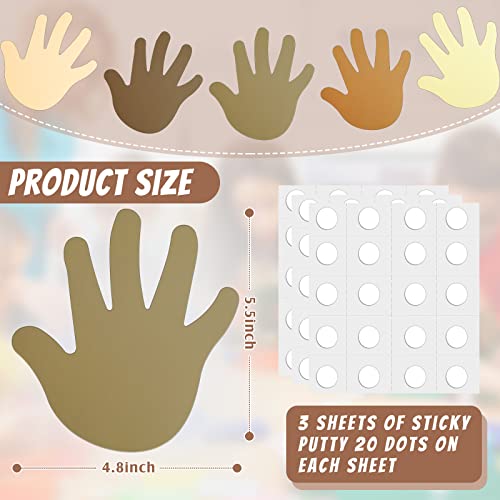 Multicultural Hand Cut Outs Skin Tone Handprint Accents Paper - Want It All