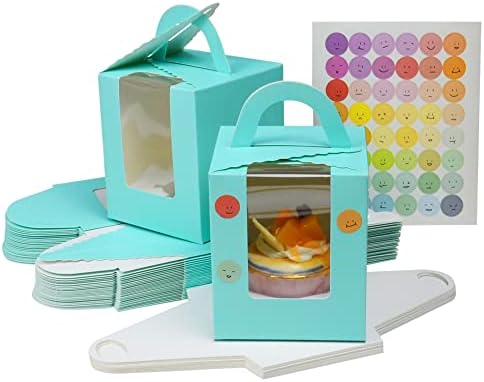 30 Pieces Cupcake Boxes, Individual Cupcake Boxes with Clear Display ...