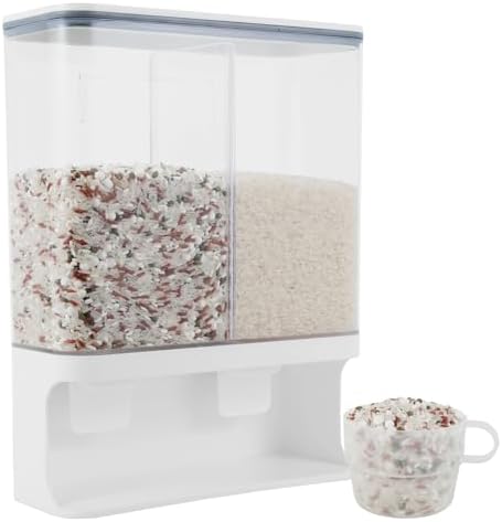Rice Dispenser, 3000 ML Wall Mounted Rice Storage Containers,Practical ...