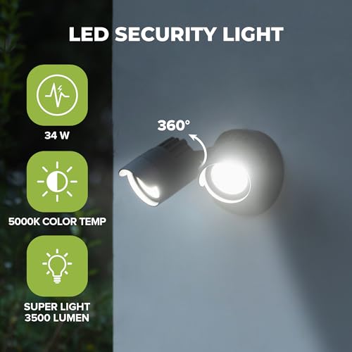 Snapklik.com : LUXFLY LED Dual-Head Flood Light - 34W 5000K 3500 Lumen