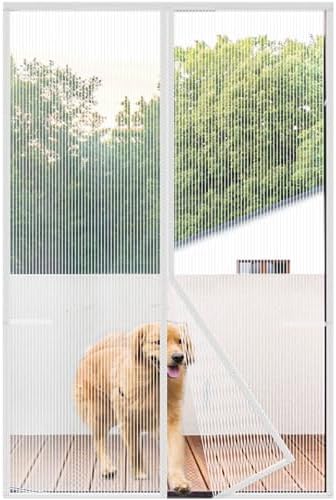 Risareyi Magnetic Fly Screens for Doors 125x180cm, White - Tear ...