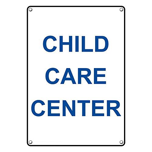 Amazon.com: Weatherproof Plastic Vertical Child Care Center Sign with ...