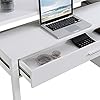 Amazon.com: Pemberly Row Console/Sliding Desk with Drawer and Riser in ...