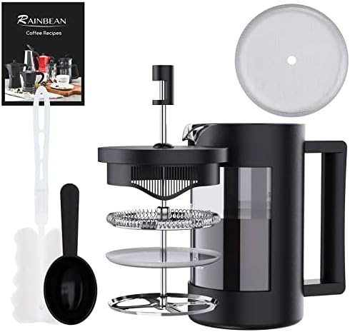 RAINBEAN Cafetiere 2 Cups, French Press Coffee Maker Easy Cleaning ...