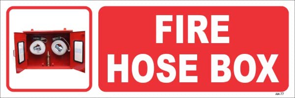 SHIDDHI SIGNAGE Fire Hose Box Sign Glow In Dark AM-77 (12 inch X 04 ...