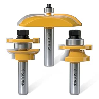 XDENGP 3PCS Router Bits Set, Round Over Rail and Stile Router Bits Set ...