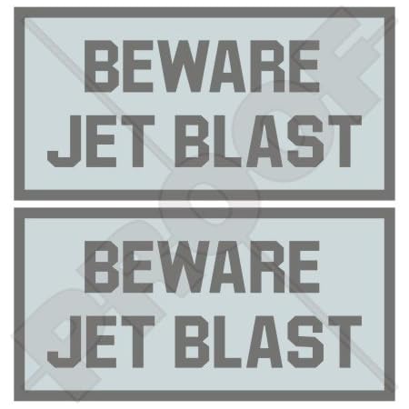 Amazon.com: BEWARE JET BLAST LowVis Aircraft USAF 3" (75mm) Vinyl ...