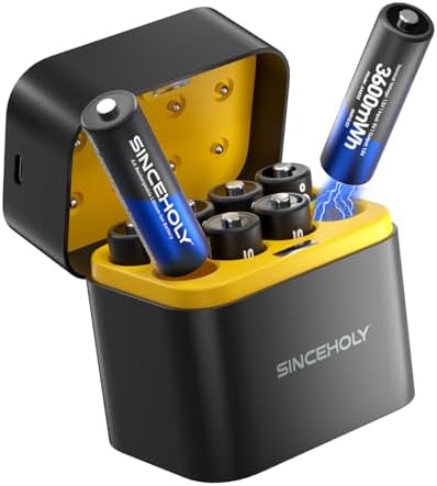 Amazon.com: HW 8 Pack Rechargeable Lithium Batteries AA, 1.5V 3500 mWh ...